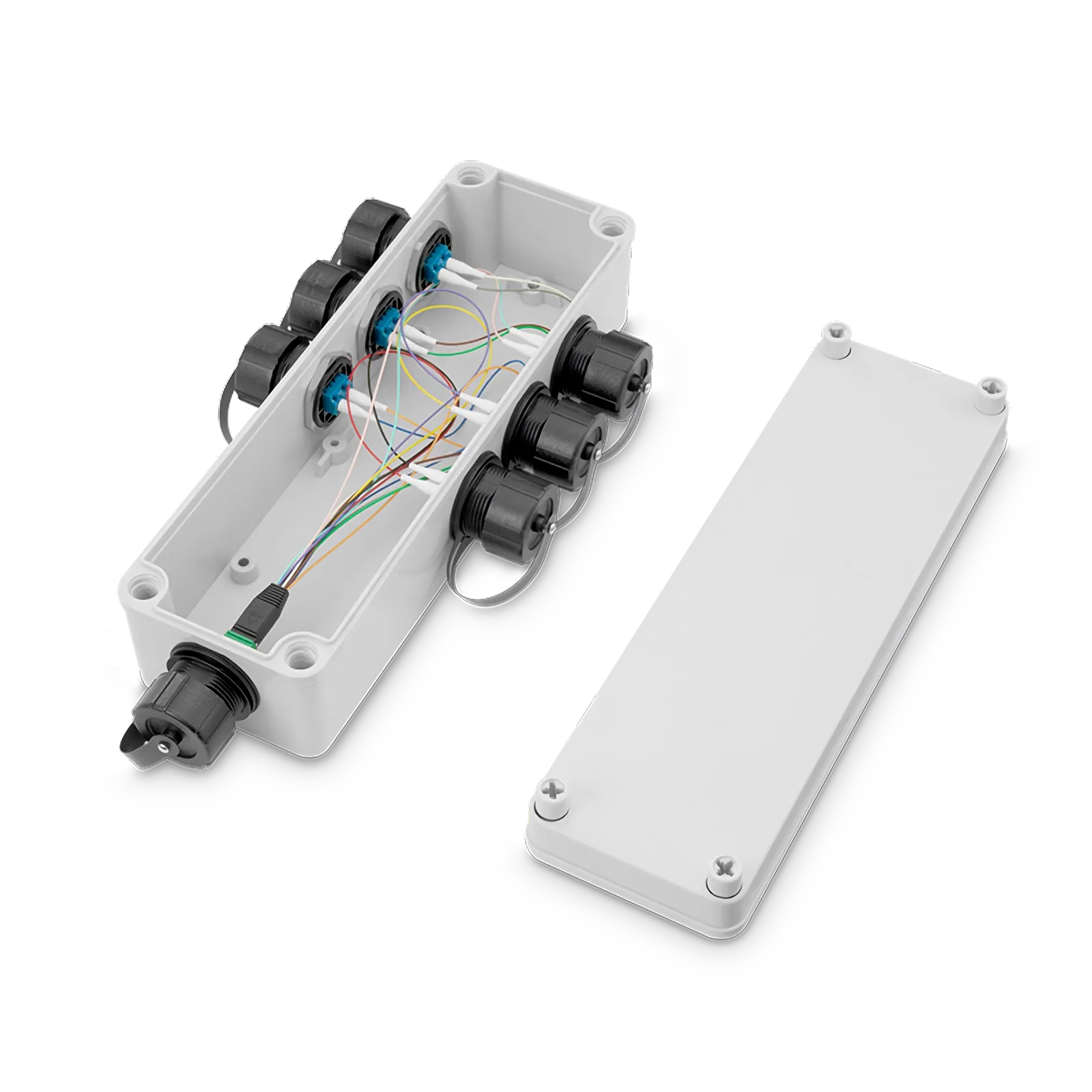 FTTA Waterproof MTP-12 to 6 x LC Duplex OS2 Fiber Optical Distribution ...