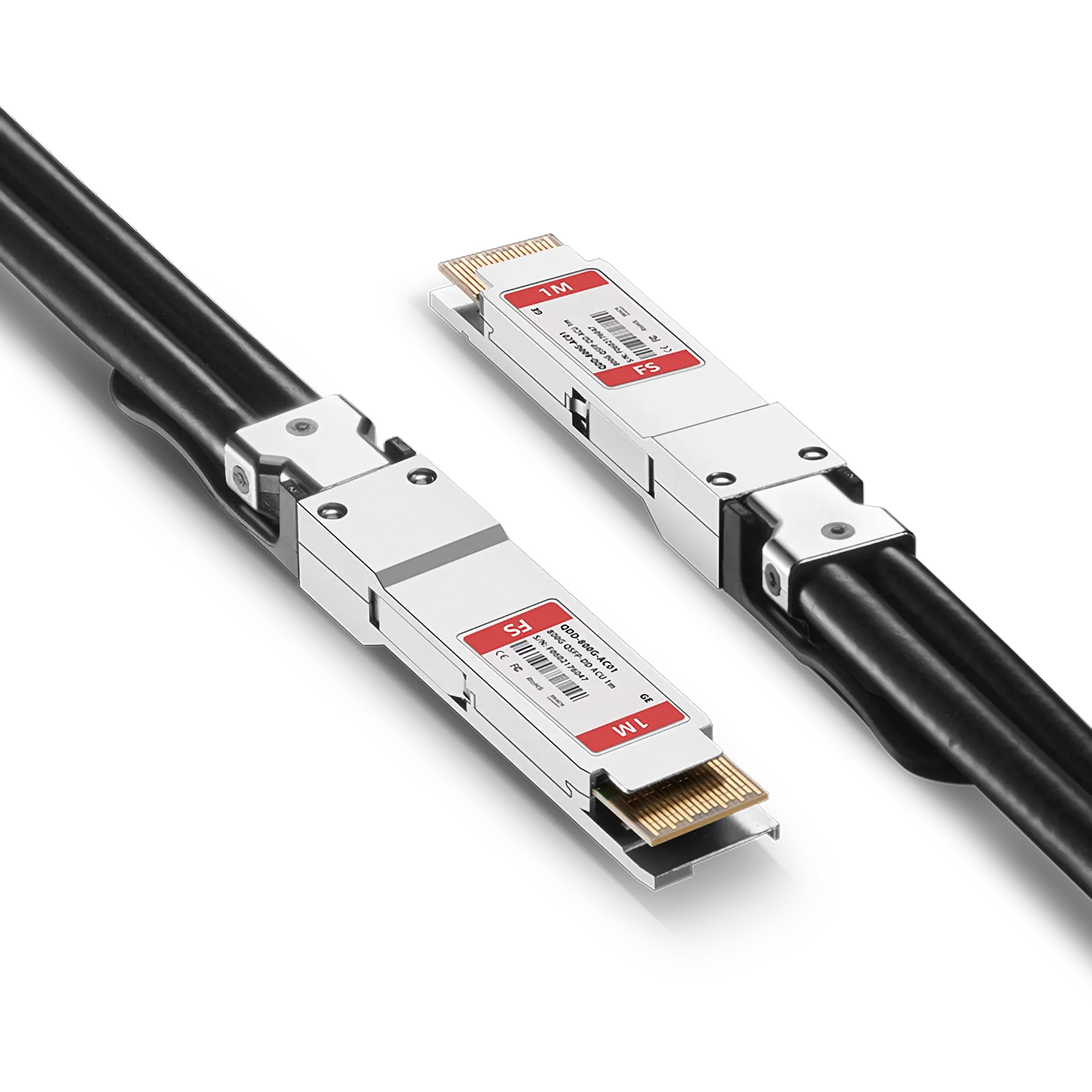 1m (3ft) Generic Compatible 800G QSFP-DD Active Direct Attach Copper Twinax Cable - FS.com Europe