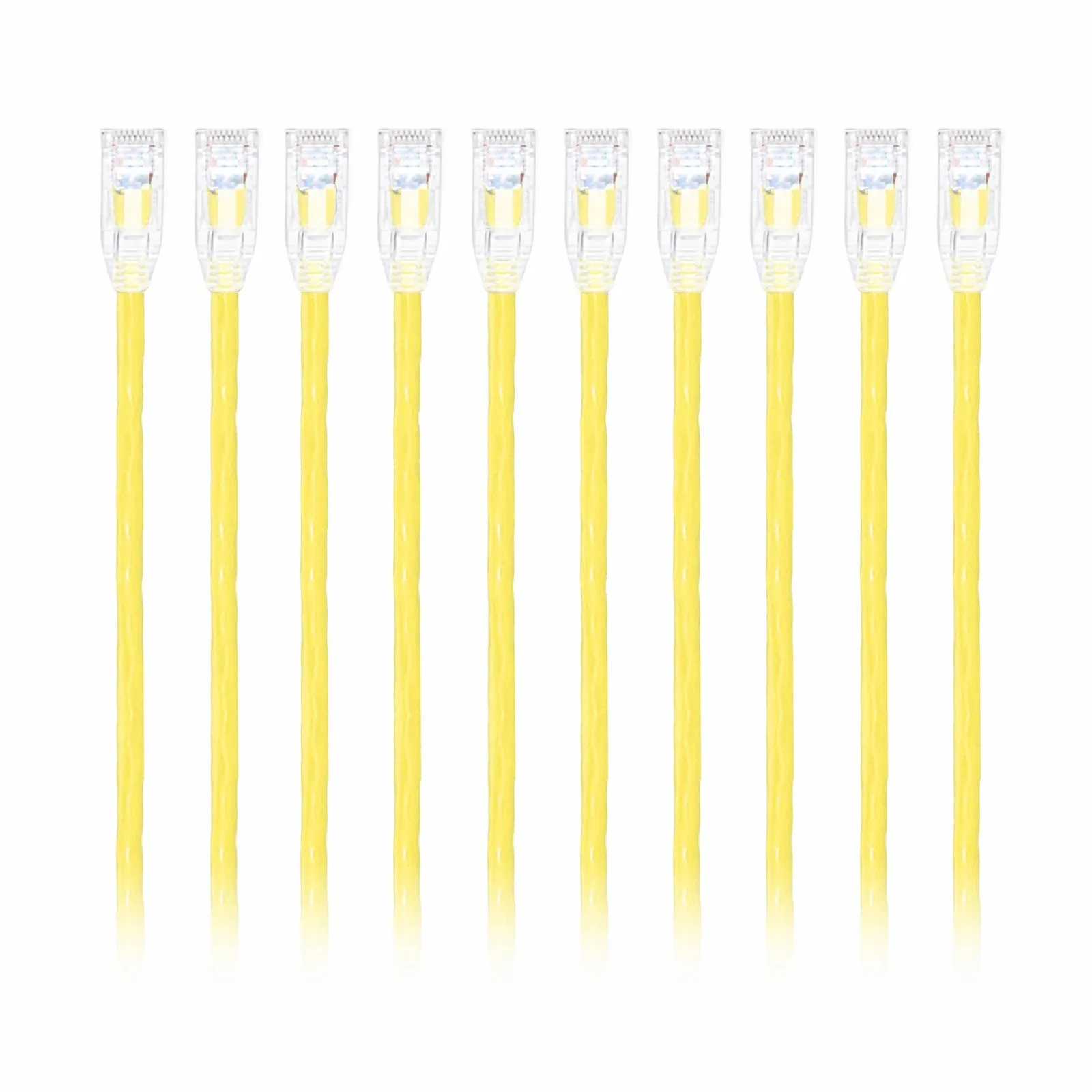 2ft (0.6m) Cat6 24AWG Snagless Unshielded (U/UTP) PVC CM Ethernet Network Patch Cable, Yellow ...