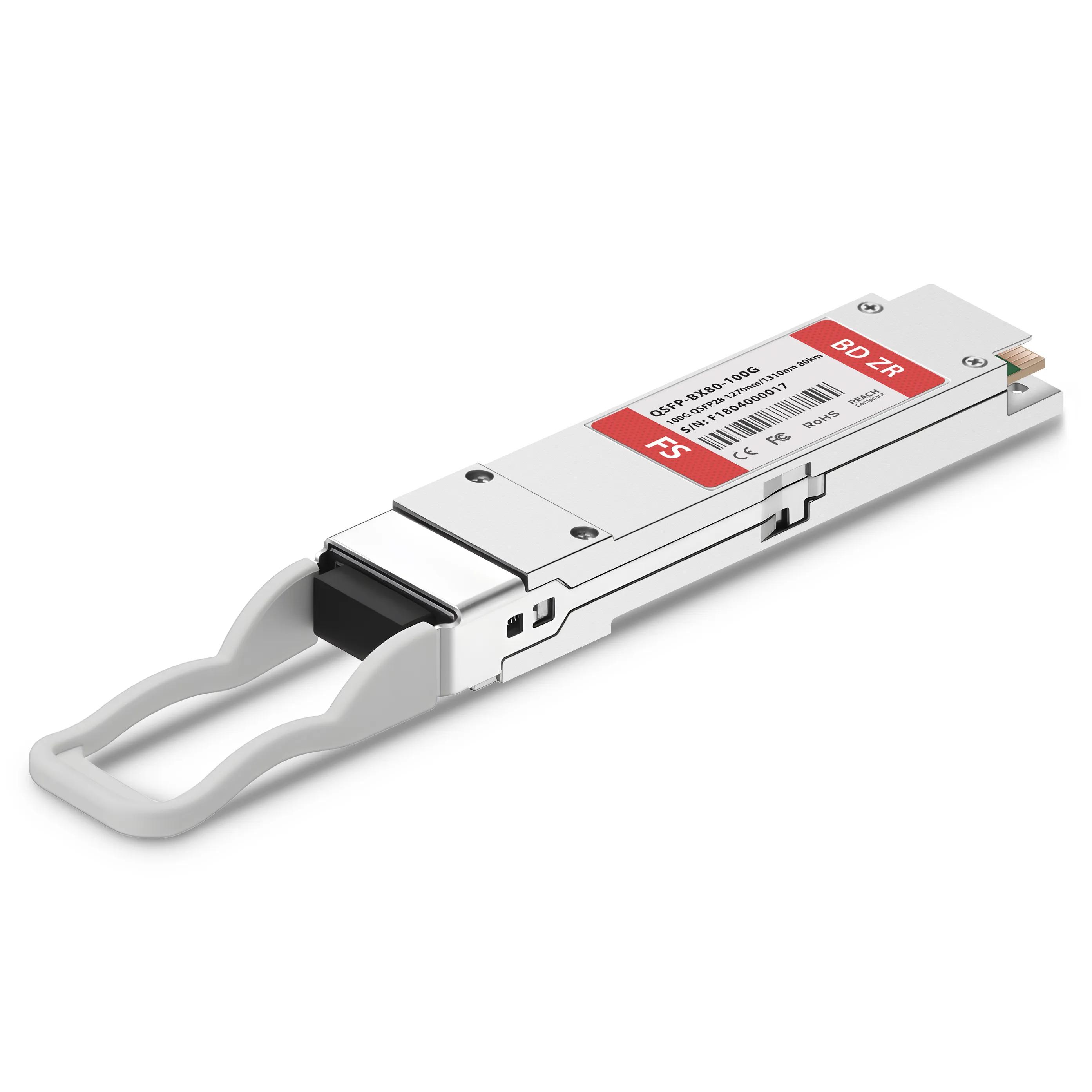 Customized 100GBASE-BX80-U QSFP28 BiDi 1270nm-TX/1310nm-RX 80km DOM ...