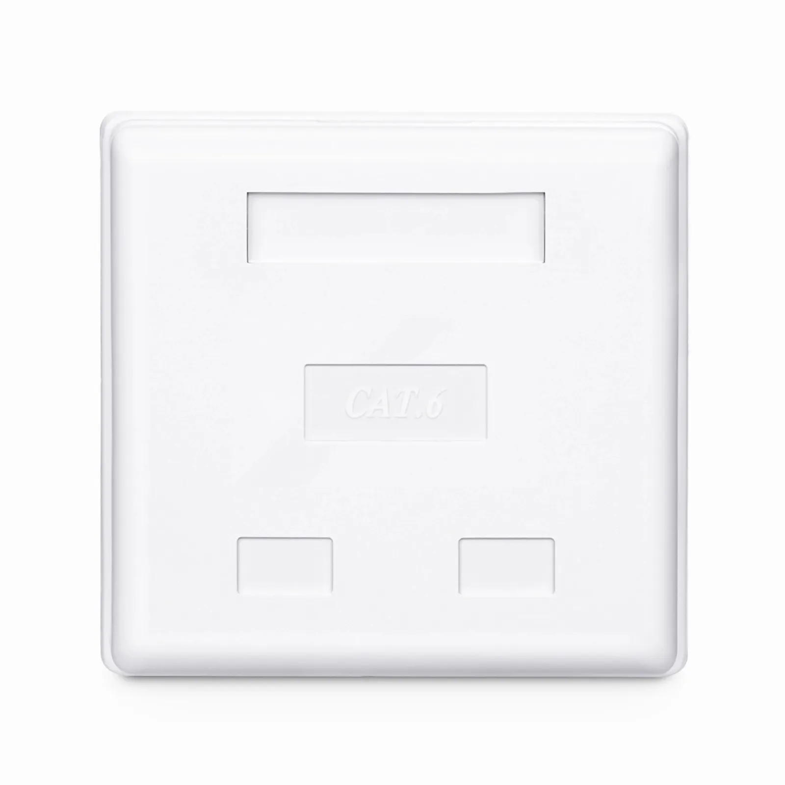 Cat6 RJ45 Shielded Surface Mount Box, 2 Ports, White - FS.com