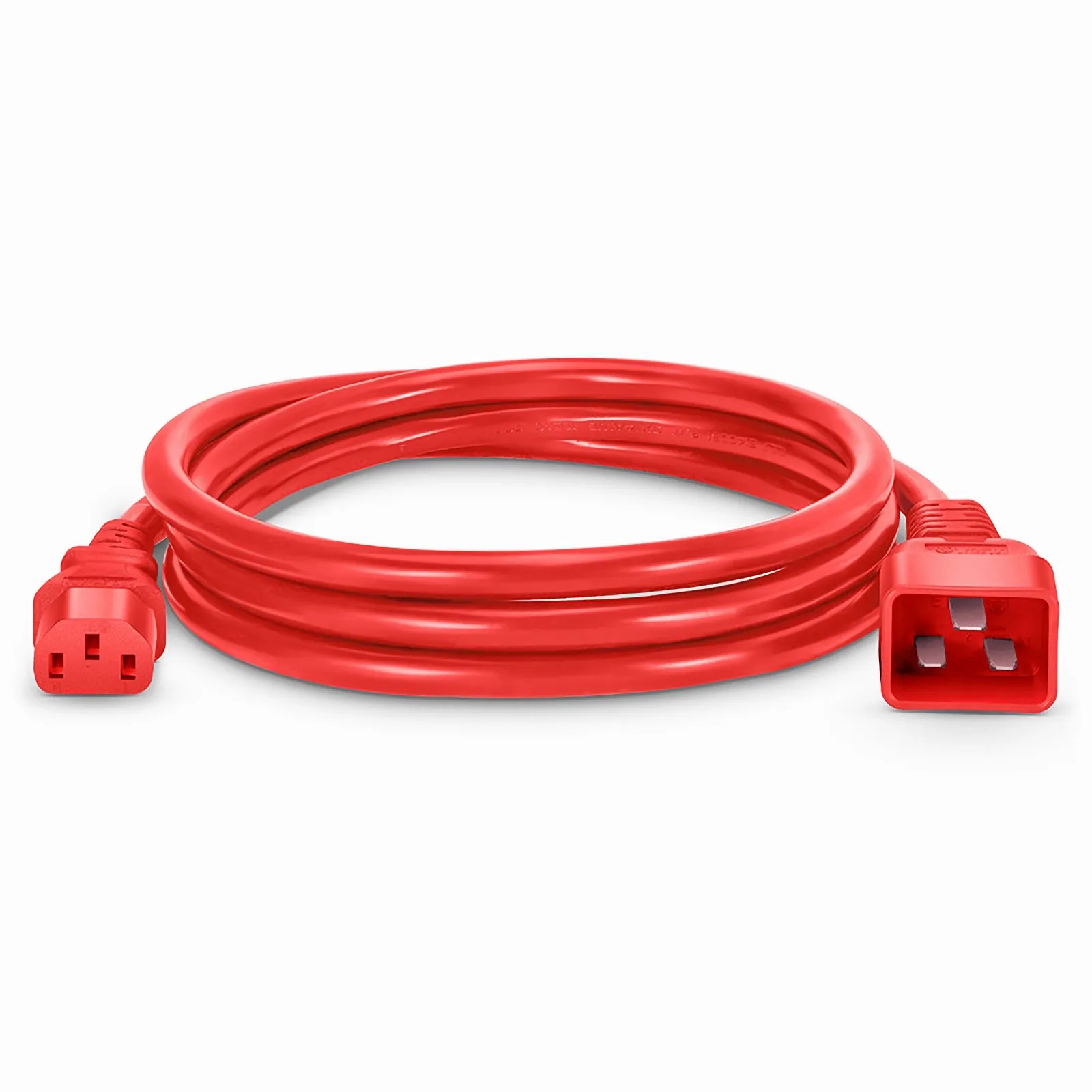 IEC320 C20 to C13 Power Cord, 14AWG, Red-6ft (1.8m) In Stock - FS.com ...