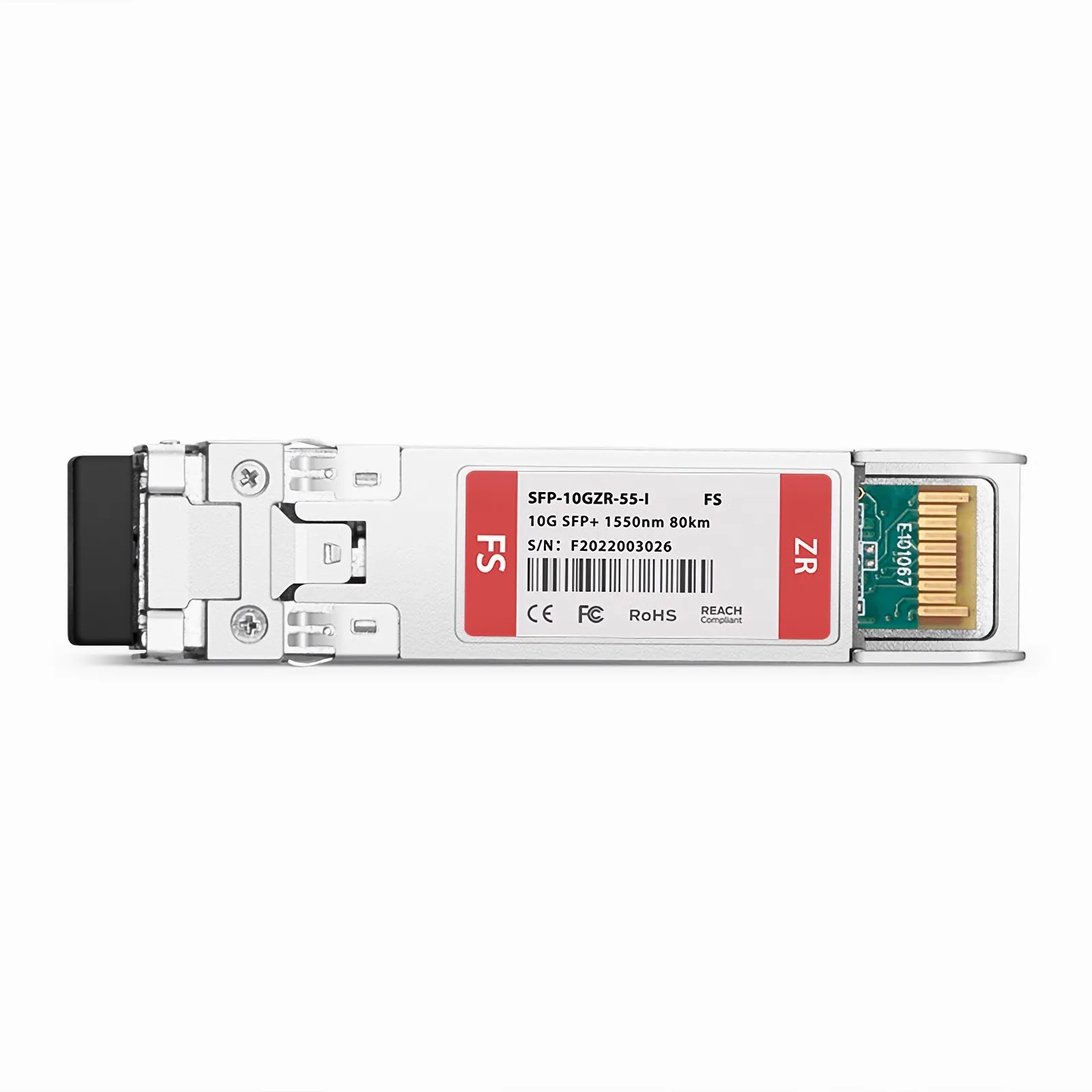 10GBASE-ZR SFP+ 1550nm 80km DOM Duplex LC/UPC SMF Optical Transceiver Module (Industrial) for FS ...