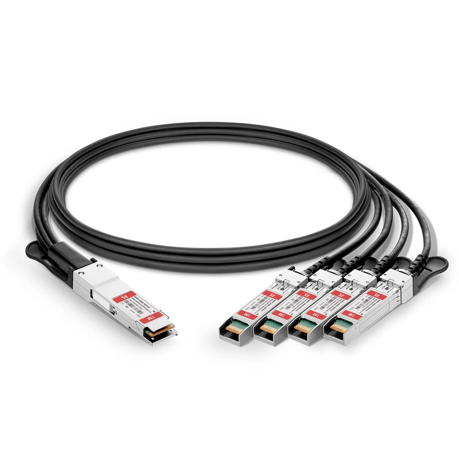 1m (3ft) Broadcom Compatible 200G QSFP56 to 4 x 50G SFP56 Passive ...