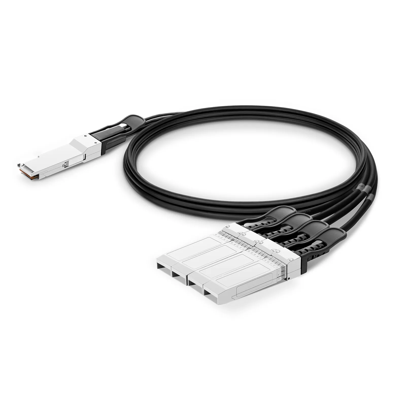 0.5m (2ft) Broadcom Compatible 200G QSFP56 to 4 x 50G SFP56 Passive ...