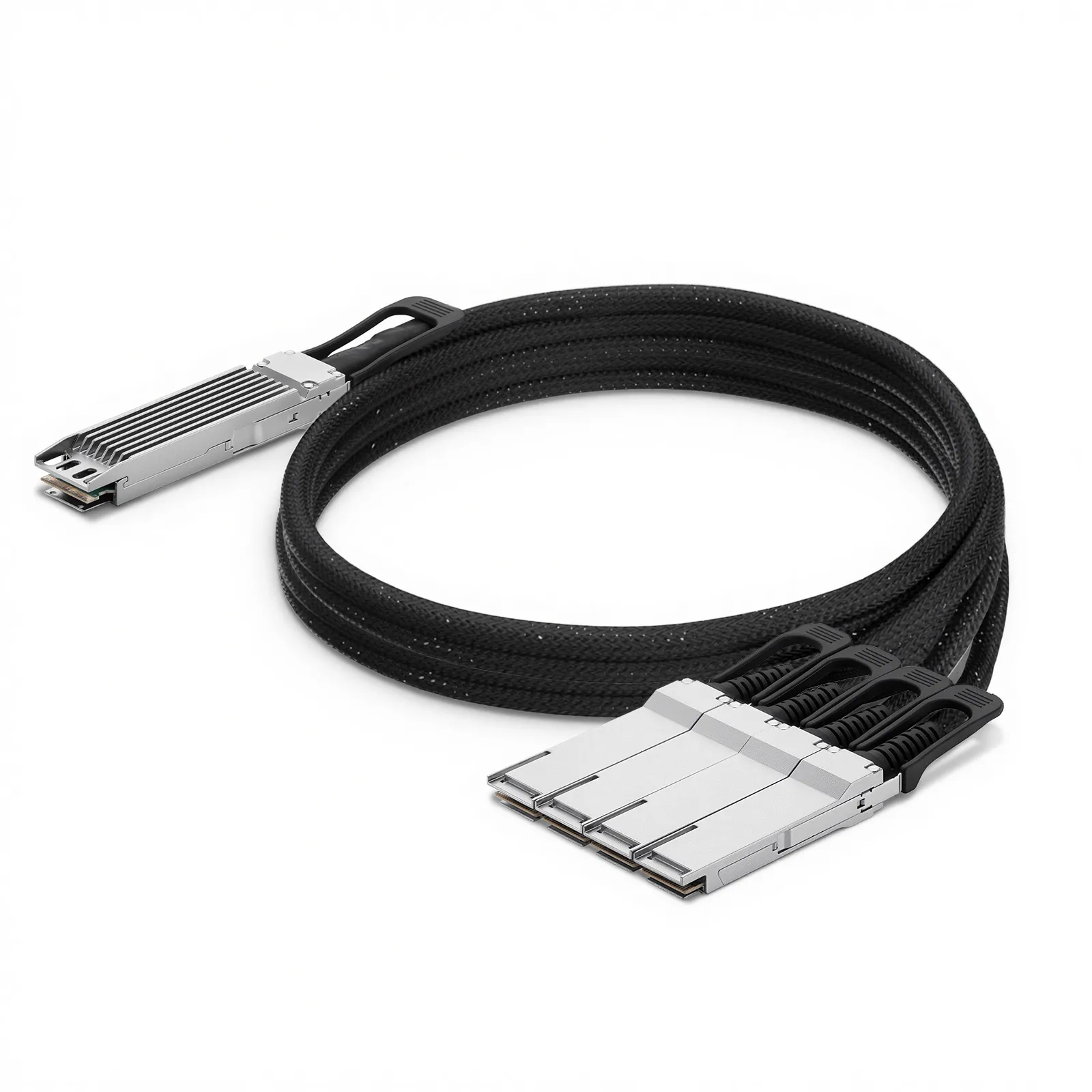 3m (10ft) NVIDIA/Mellanox MCA7J75-N003 Compatible 800G Twin-port OSFP Finned Top to 4 x 200G ...