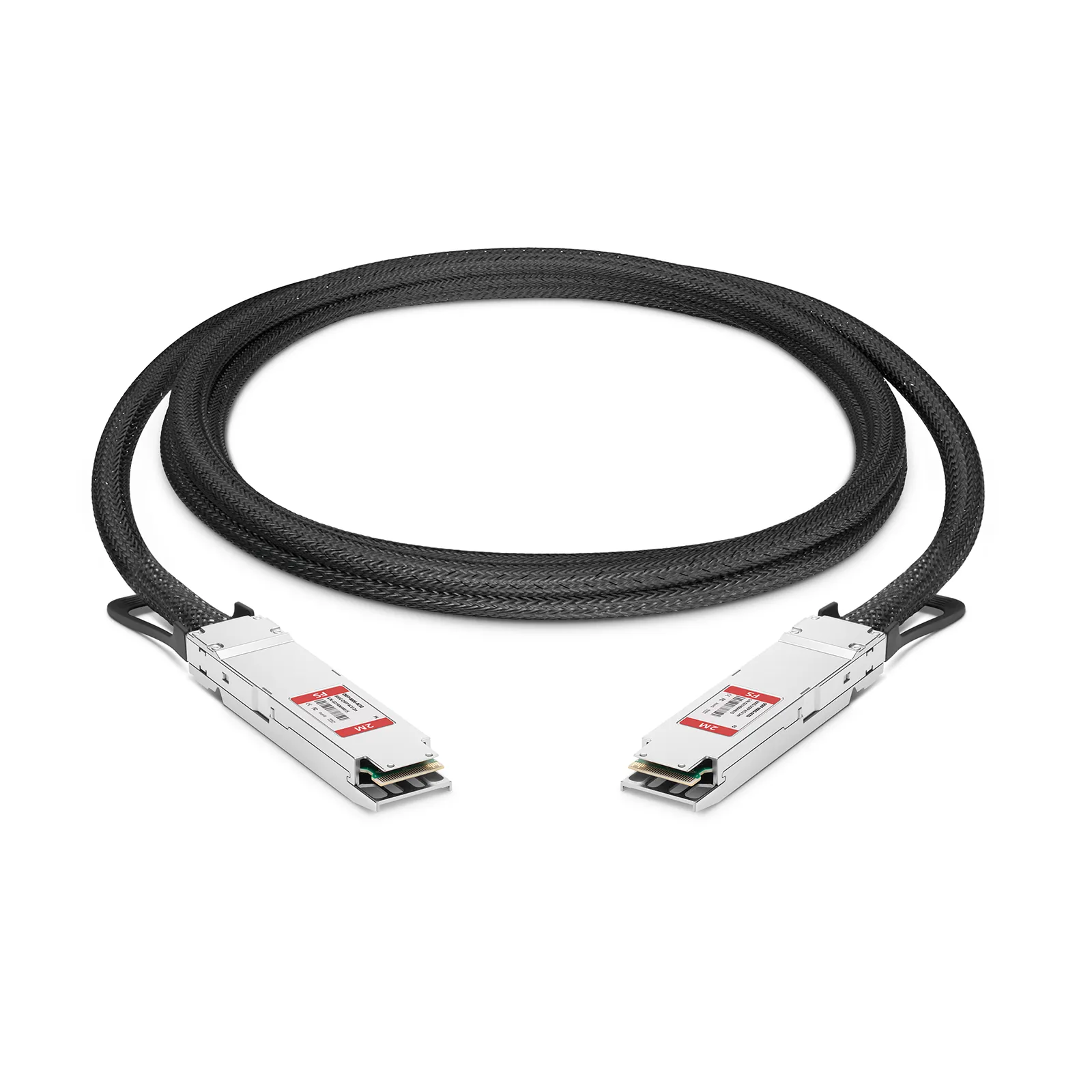 2m (7ft) 800G Twin-port OSFP Finned Top Active Direct Attach Copper Twinax Cable for FS Switches ...