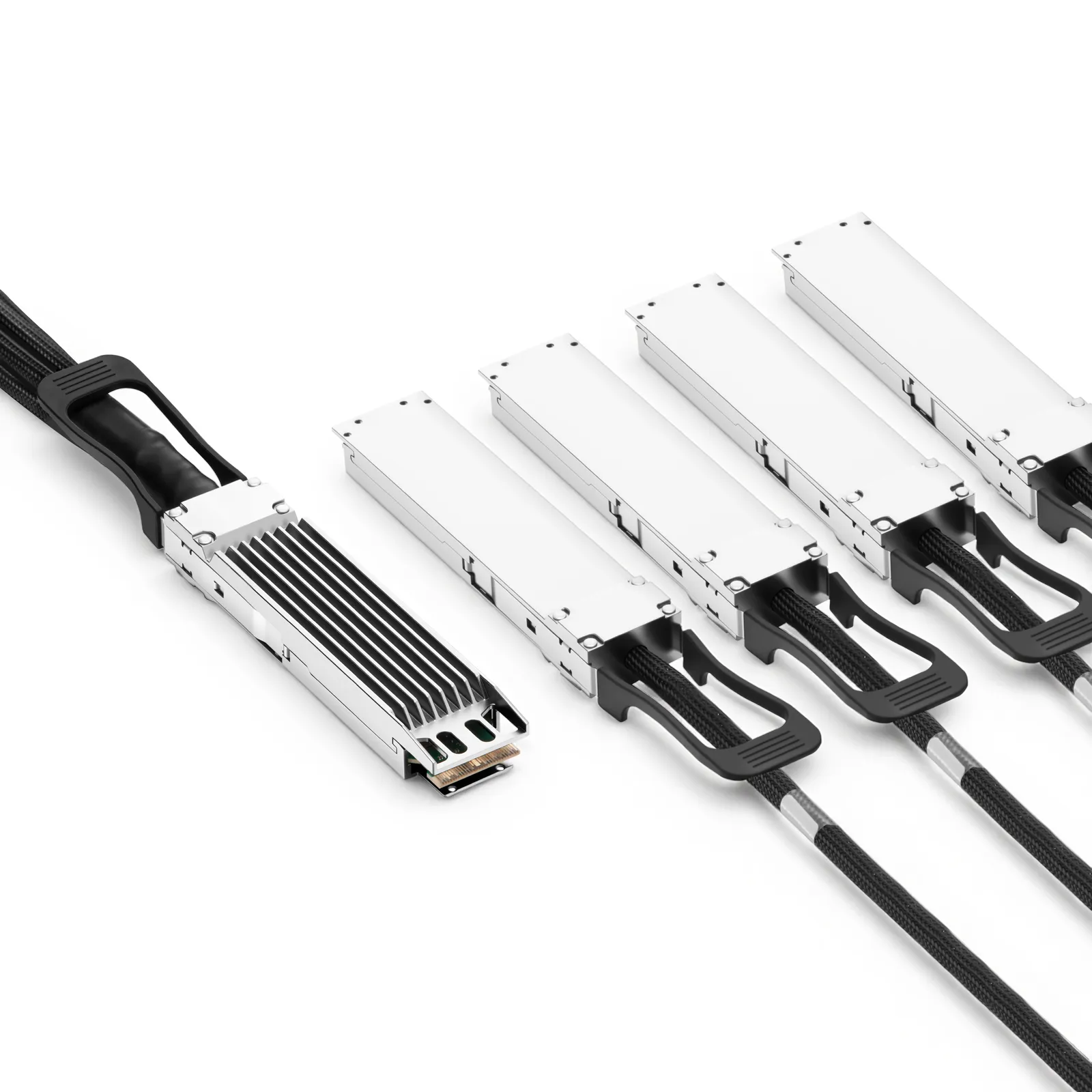 Customized 800G Twin-port OSFP Finned Top to 4 x 200G OSFP Flat Top Active Direct Attach Copper ...