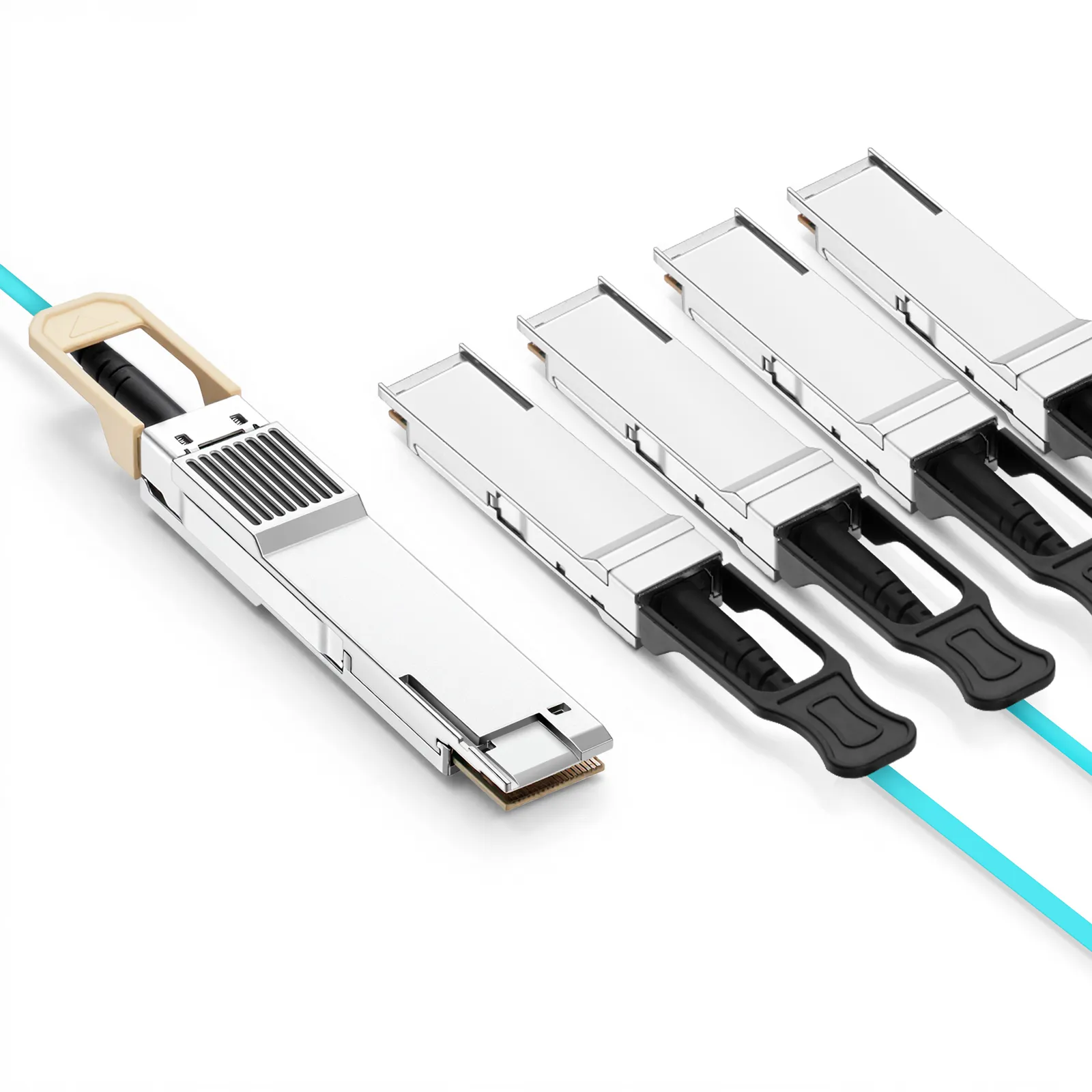 Câble Breakout Optique Actif 400G QSFP-DD vers 4 x 100G QSFP28 Ethernet ...