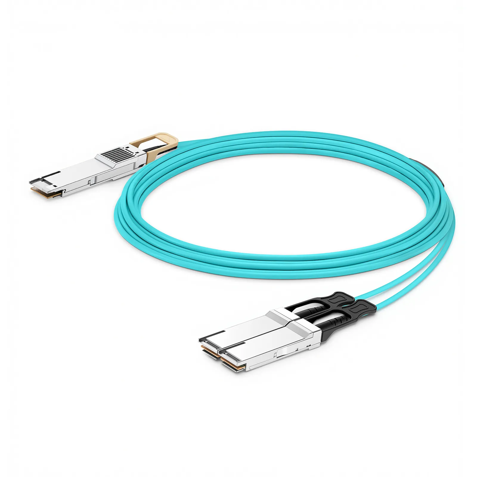 30m (98ft) Câble Breakout Optique Actif Ethernet 400G QSFP-DD vers 2 x ...