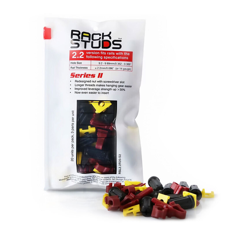 Rackstuds™ Series II DUO, 1RU Rack Screws for 19'' Racks with Square ...