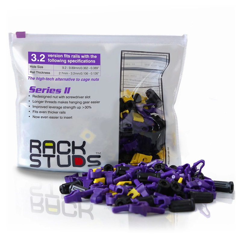 Rackstuds™ Series II DUO, 1RU Rack Screws for 19'' Racks with Square ...