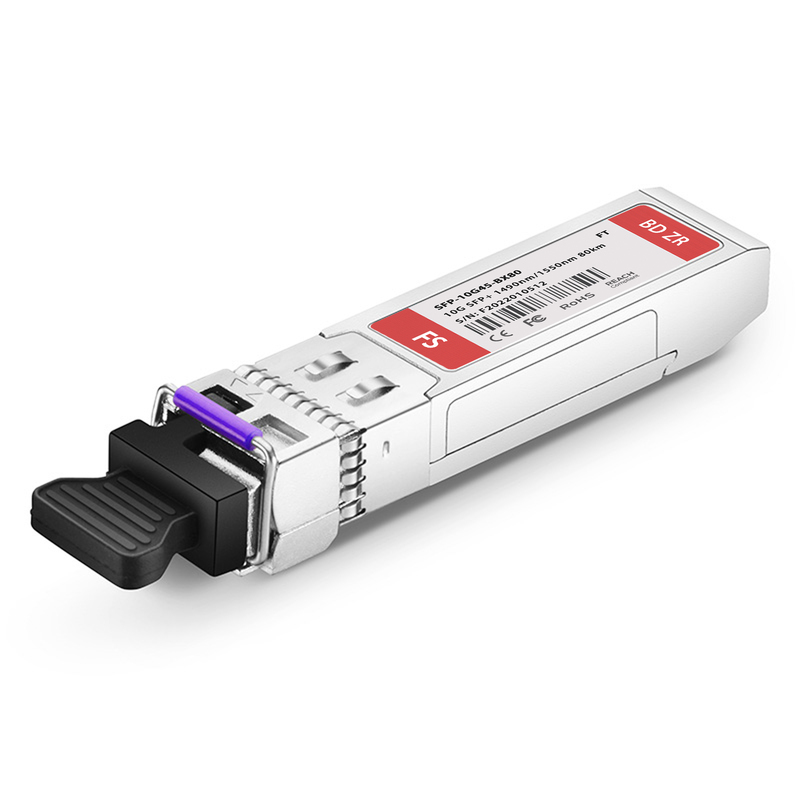 Fortinet FN-TRAN-SFP+LR Compatible 10GBASE-BX20-U BiDi SFP+ 1270nm-TX/1330nm-RX 20km DOM Simplex ...