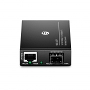 Managed 1x 1000Base-X SFP to 1 x 10/100/1000Base-T RJ45 Ports Gigabit Ethernet Media Converter - FS