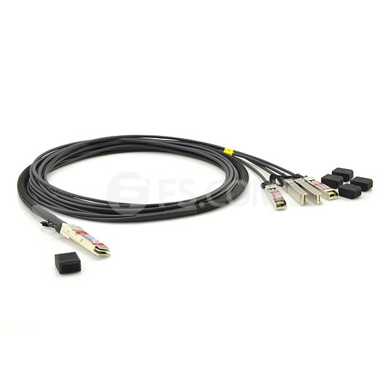 3m(9.8ft) 40G QSFP+ to 4SFP+ Passive Breakout DAC Cable - FS
