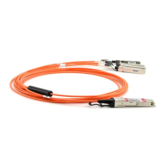 Cisco QSFP-4X10G-AOC10M Compatible 40G QSFP+ to SFP+ AOC Breakout Cable - FS