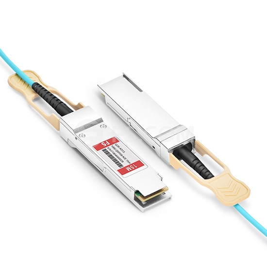15m (49ft) Mellanox MFA1A00-C015 Compatible 100G QSFP28 Active Optical Cable - FS