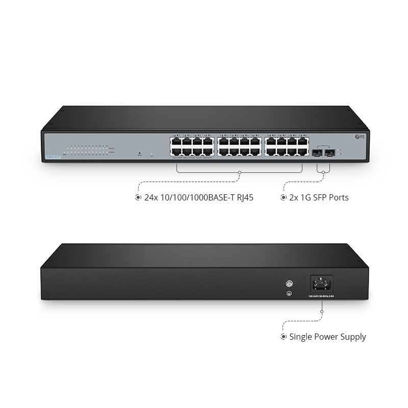 FS 24- Port Gigabit Switch with 2x 1Gb SFP - FS