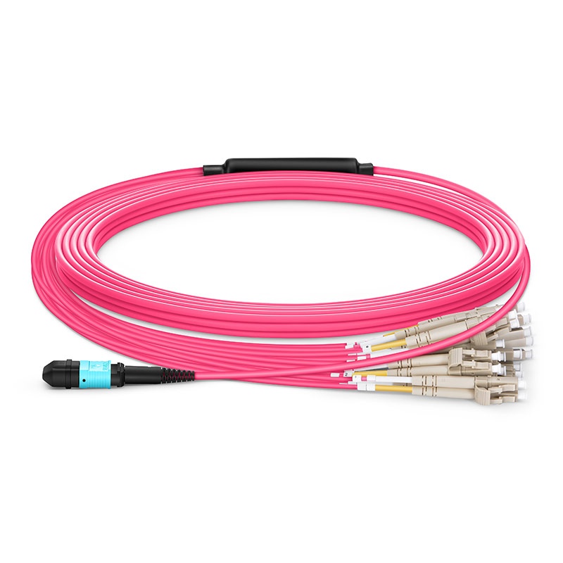 Personaliza cable breakout fibra óptica Senko MPO 12 fibras tipo B OM4 ...